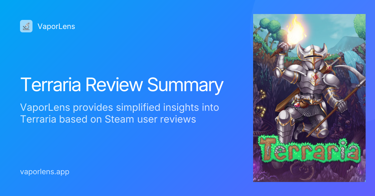 Is Terraria Worth It? Steam Reviews Analysis | VaporLens