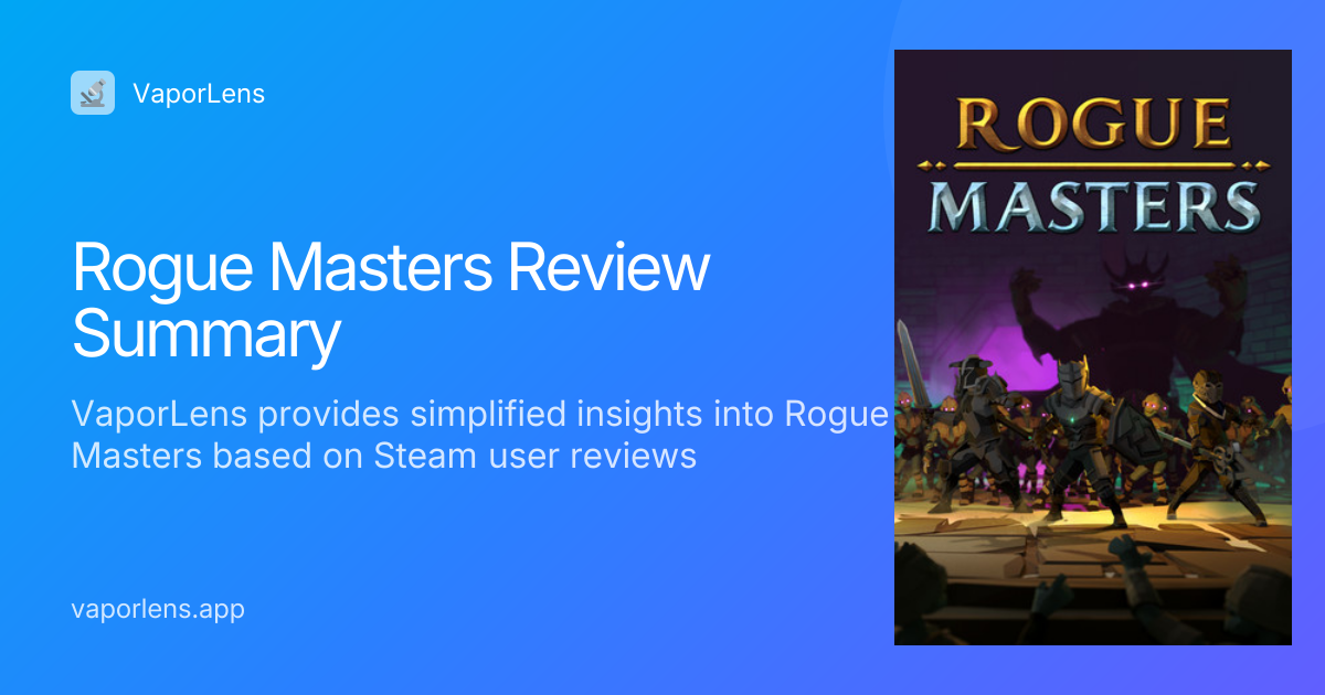 Is Rogue Masters Worth It? Steam Reviews Analysis | VaporLens