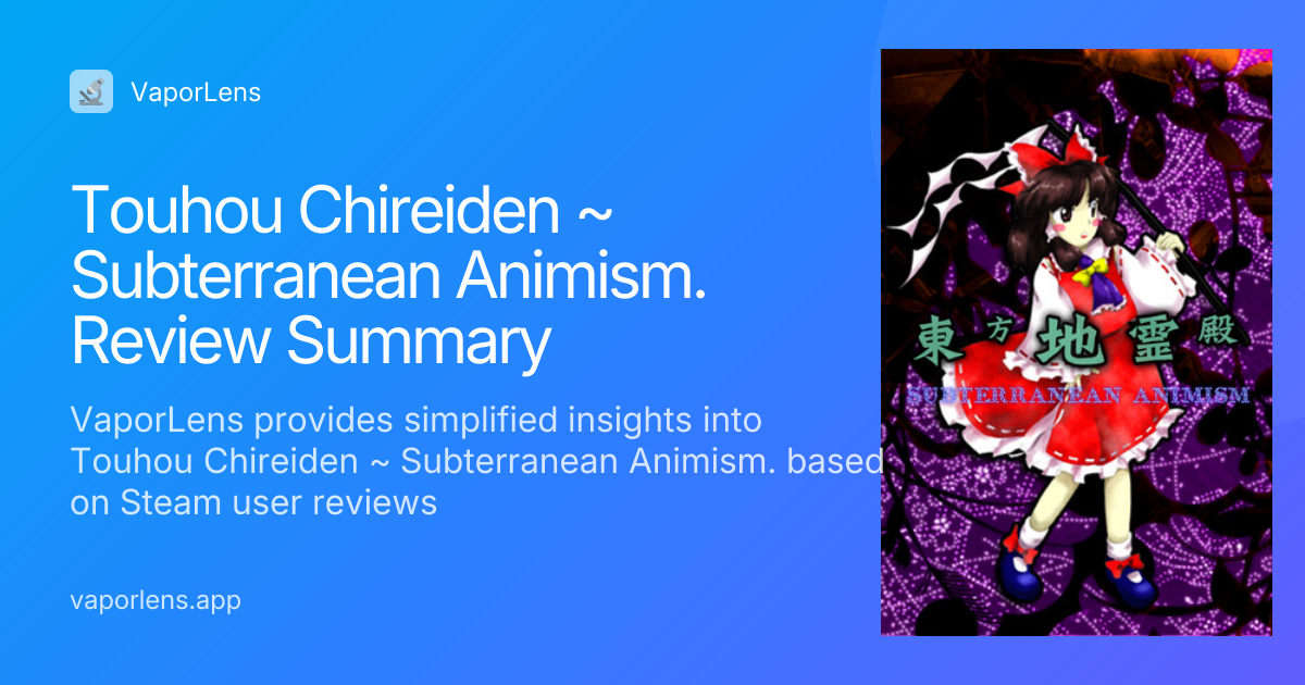 Touhou Chireiden ~ Subterranean Animism. Review & Worth It Analysis ...