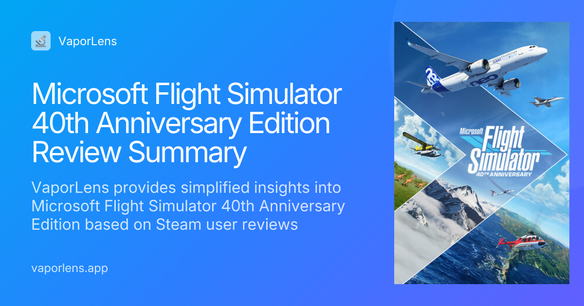 Microsoft Flight Simulator 40th Anniversary Edition Detailed Review ...