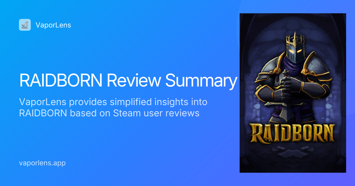 Is RAIDBORN Worth It? Steam Reviews Analysis | VaporLens