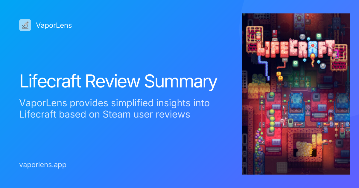 Is Lifecraft Worth It? Steam Reviews Analysis | VaporLens
