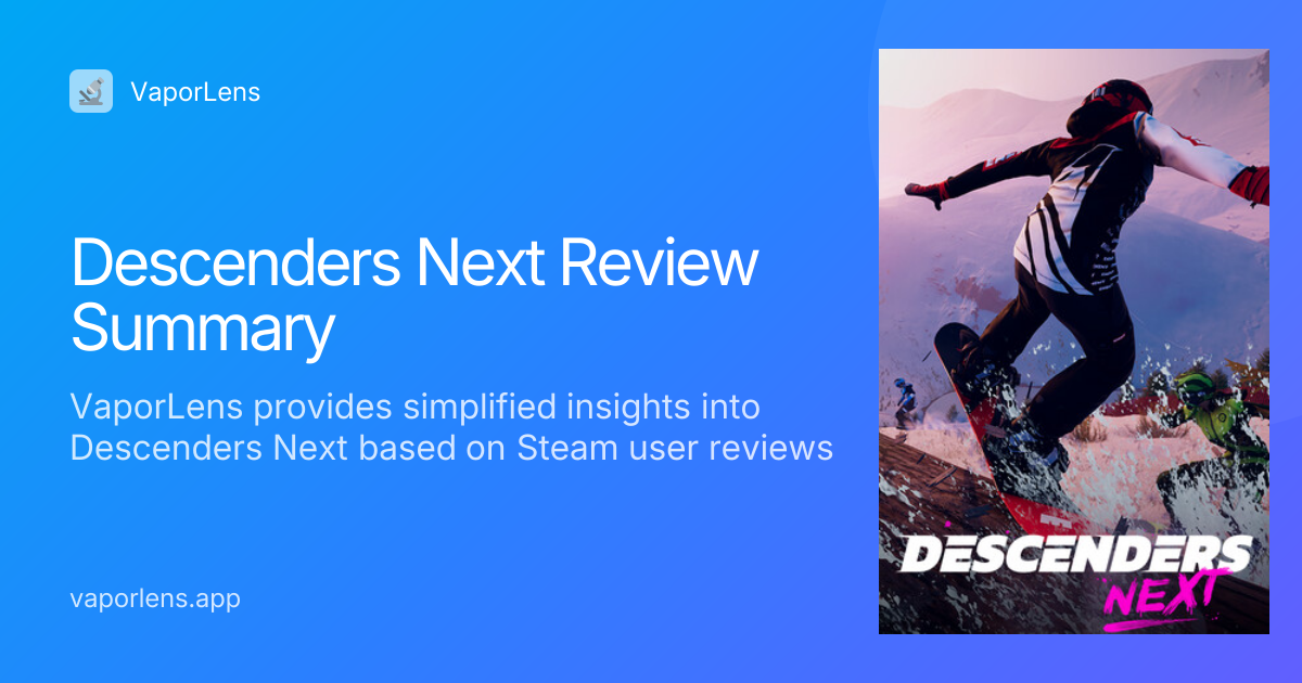 Is Descenders Next Worth It? Steam Reviews Analysis | VaporLens