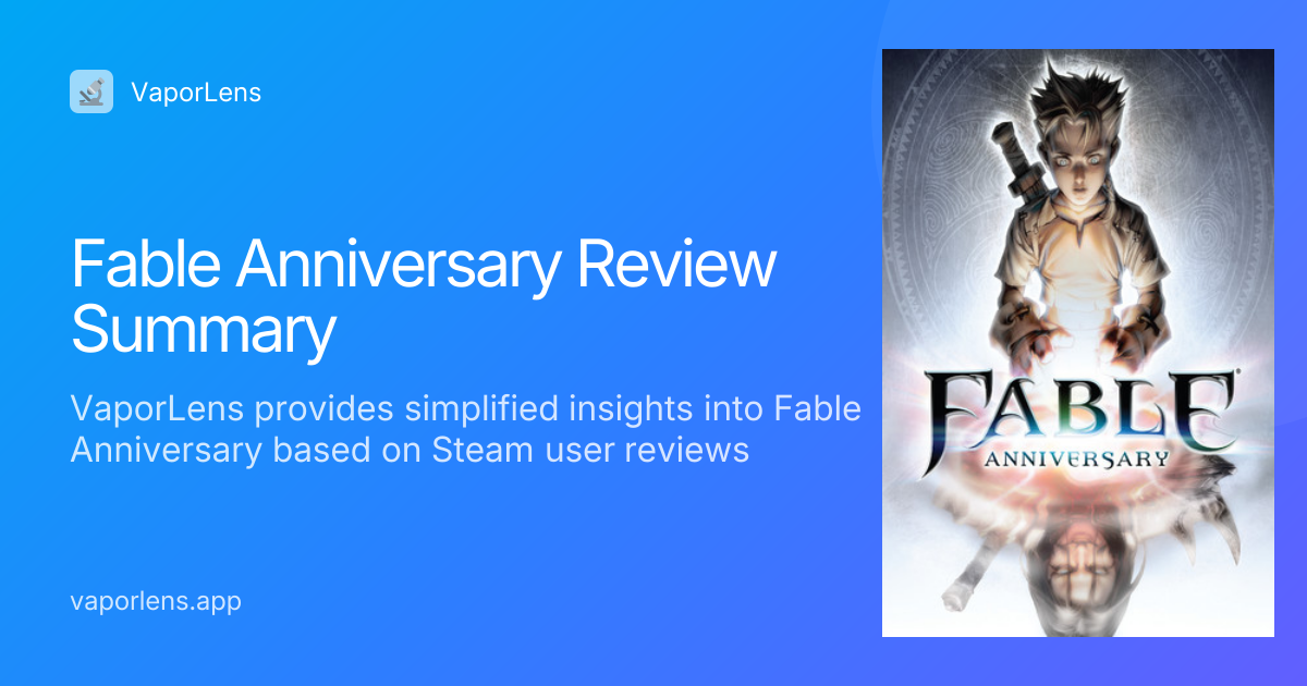 Is Fable Anniversary Worth It? Steam Reviews Analysis | VaporLens