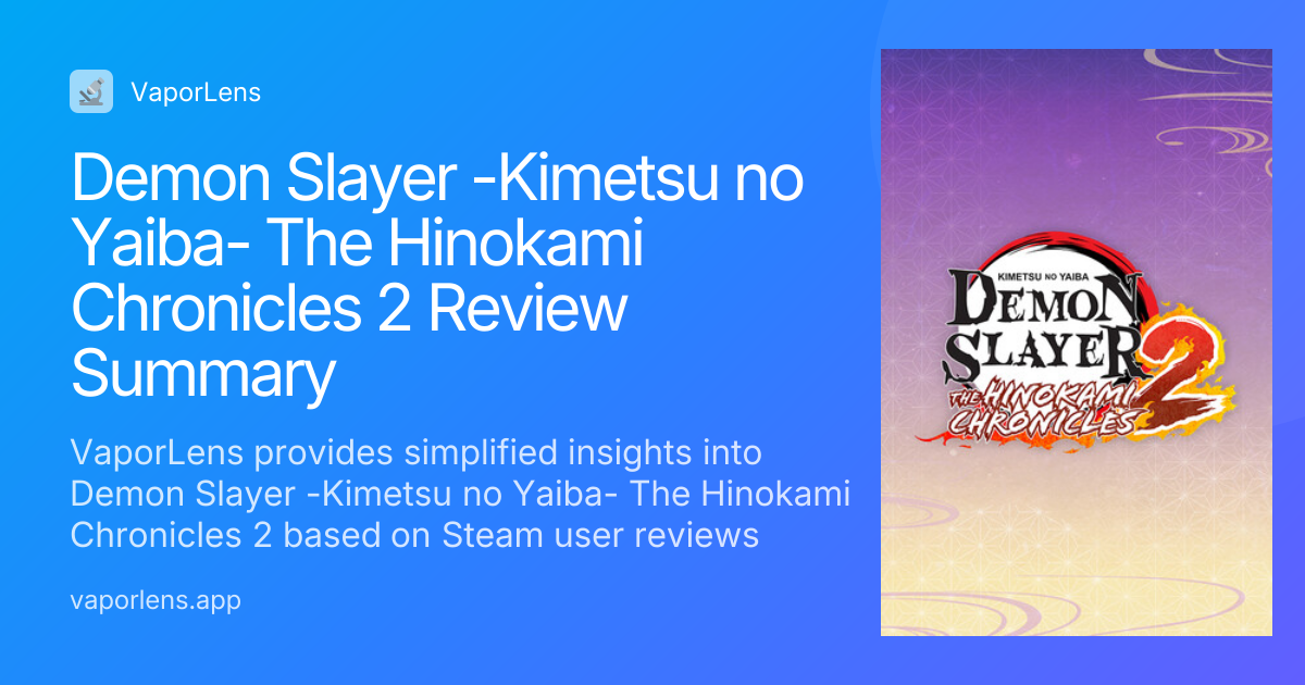 Demon Slayer -Kimetsu no Yaiba- The Hinokami Chronicles 2 Reviews