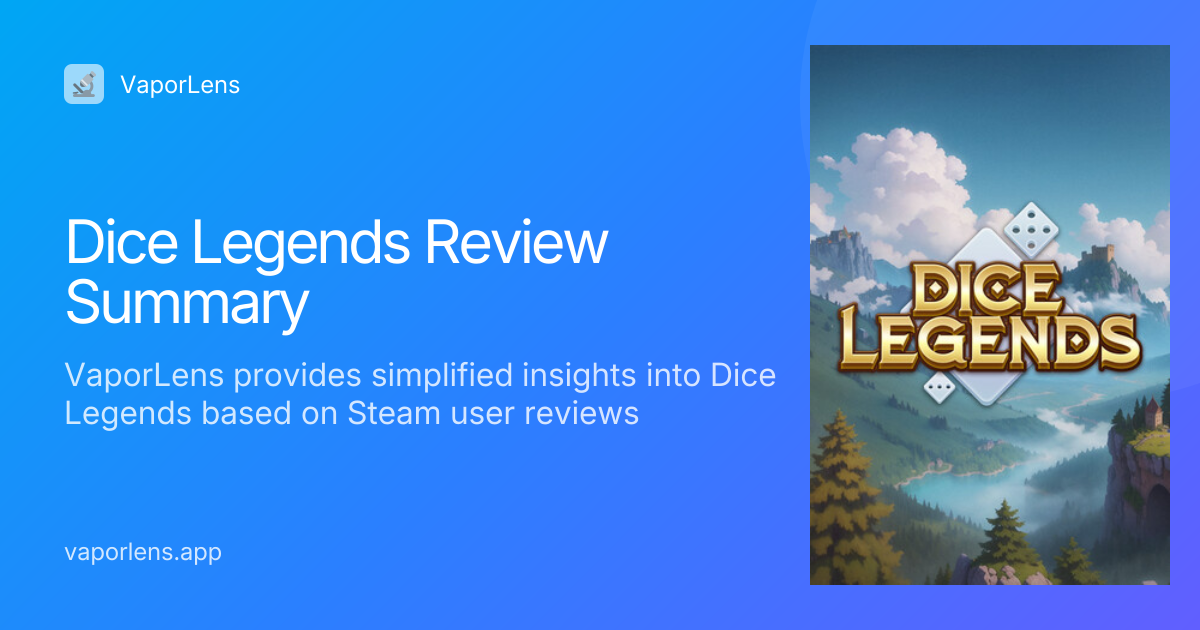 Is Dice Legends Worth It? Steam Reviews Analysis | VaporLens