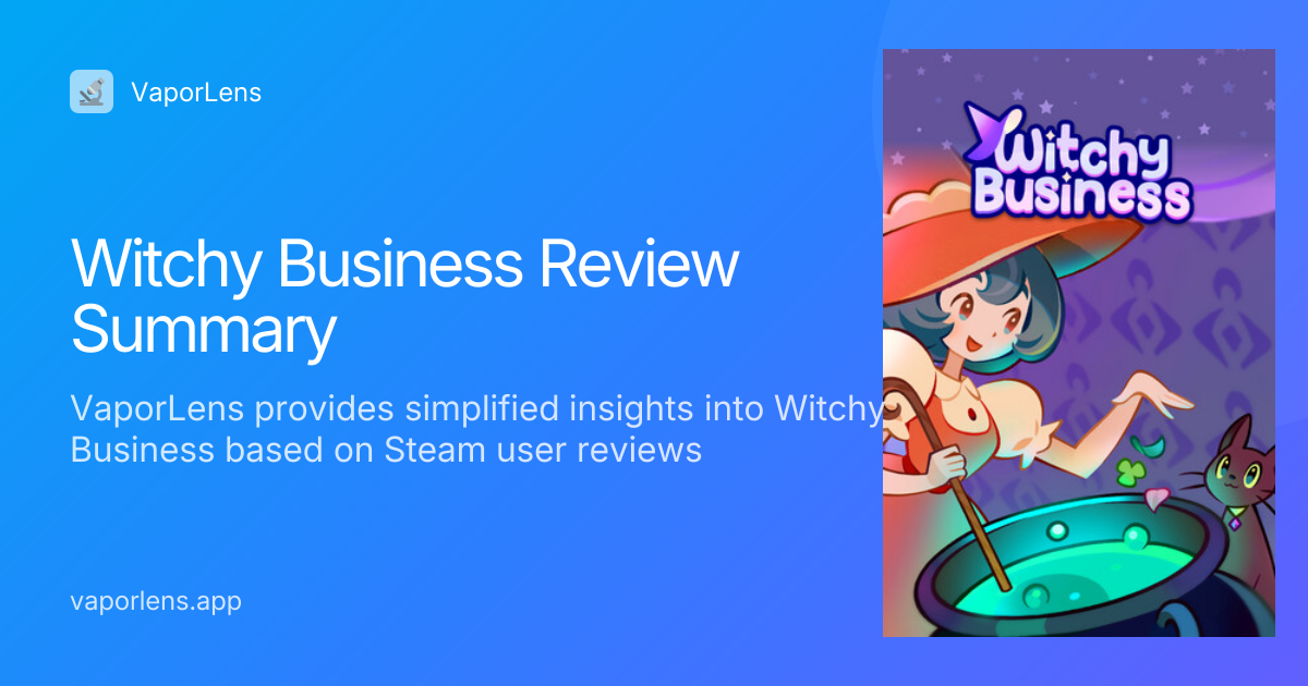 Is Witchy Business Worth It? Steam Reviews Analysis | VaporLens
