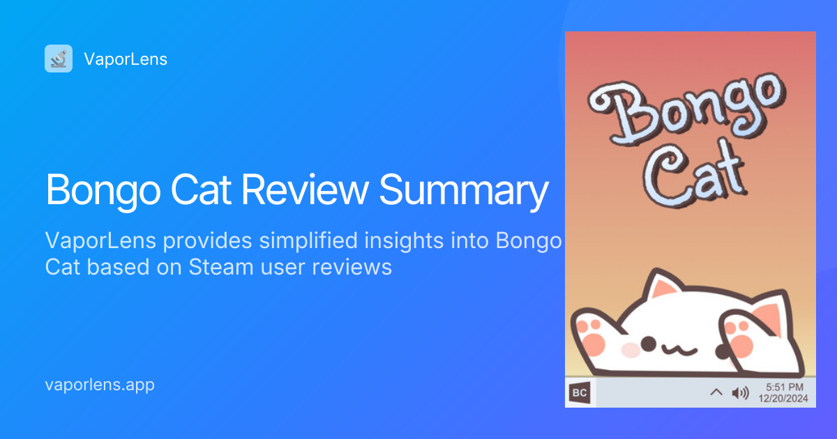 Is Bongo Cat Worth It? Steam Reviews Analysis | VaporLens
