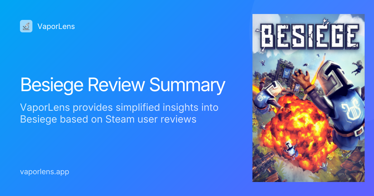 Is Besiege Worth It? Steam Reviews Analysis | VaporLens