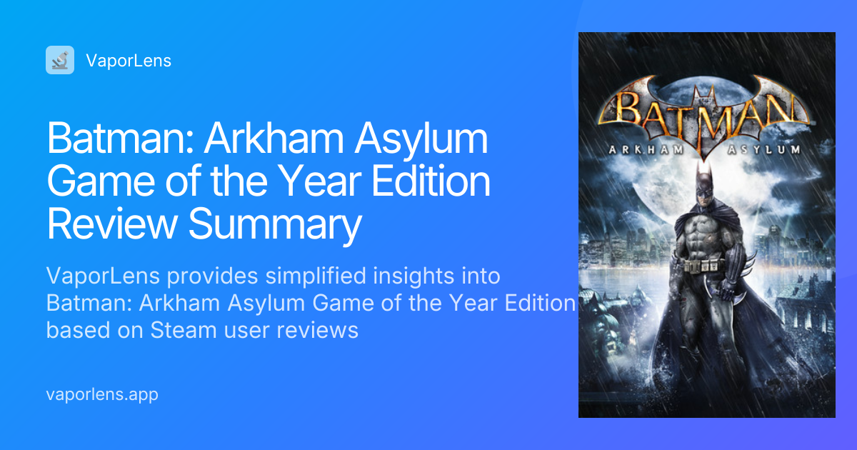 Batman: Arkham Asylum Game of the Year Edition Detailed Review ...
