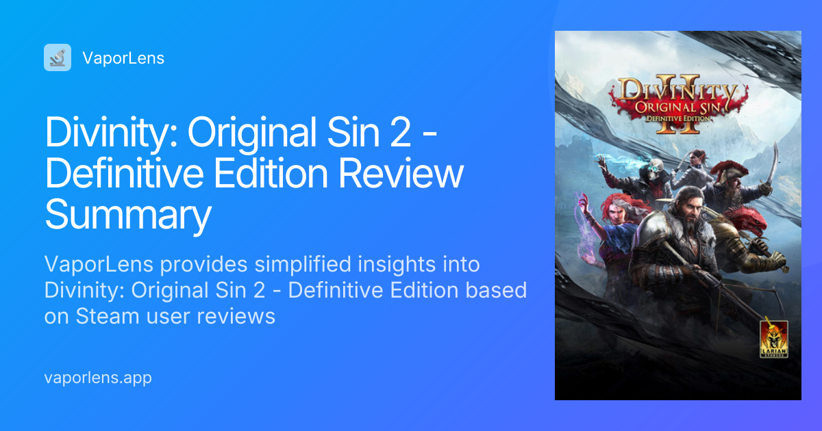Is Divinity: Original Sin 2 - Definitive Edition Worth It? Steam ...