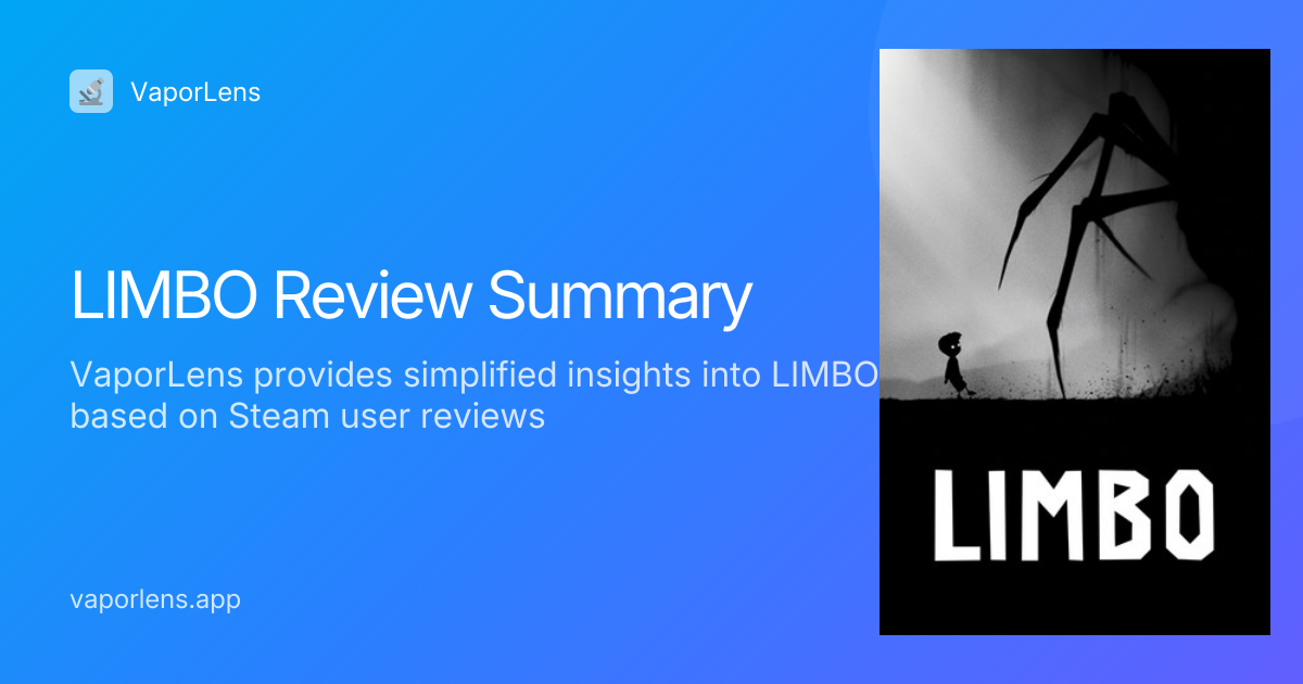 Is LIMBO Worth It? Steam Reviews Analysis | VaporLens
