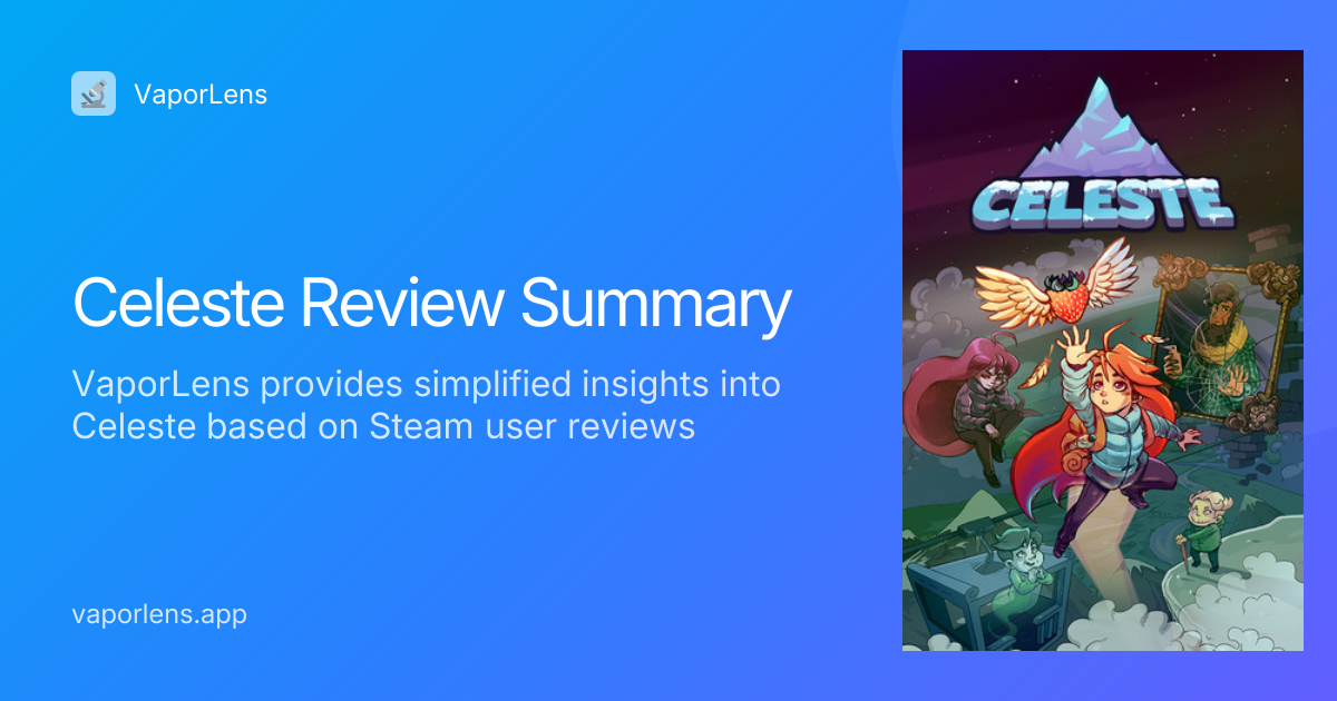 Is Celeste Worth It? Steam Reviews Analysis | VaporLens