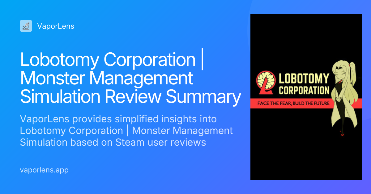 Lobotomy Corporation | Monster Management Simulation Reviews