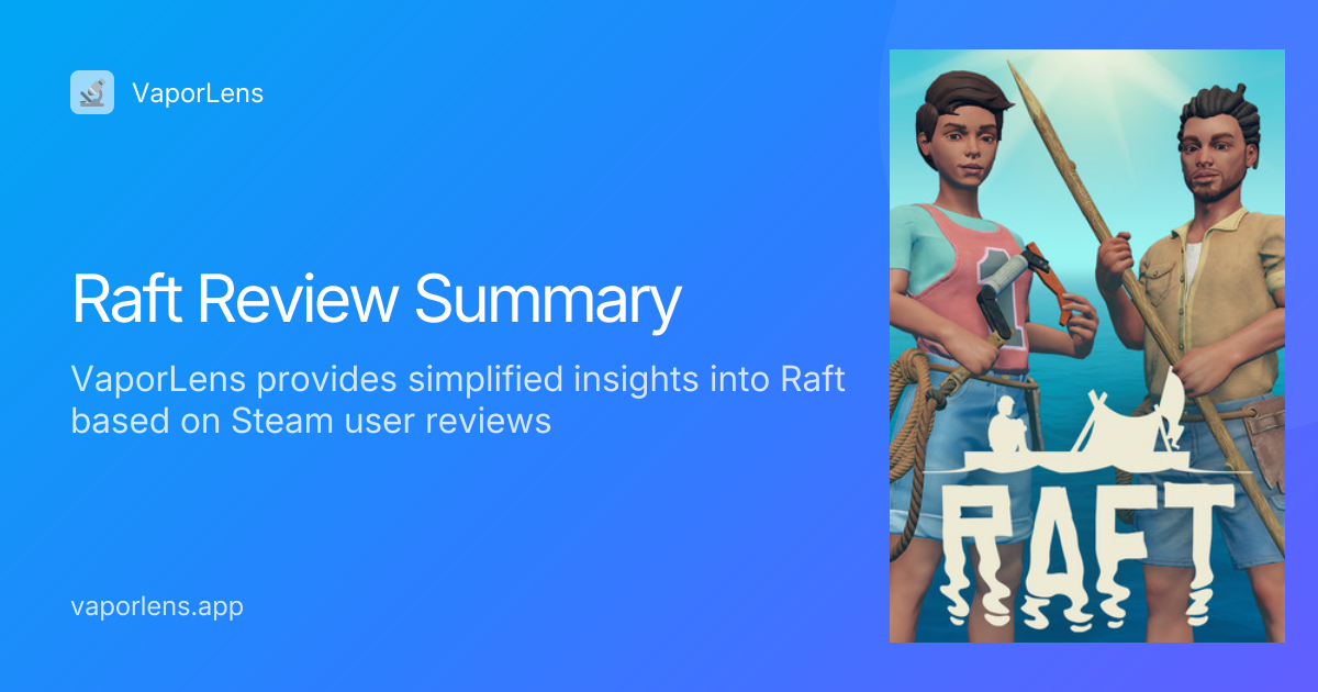 Is Raft Worth It? Steam Reviews Analysis | VaporLens