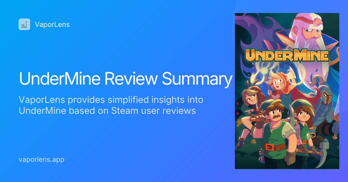 Is UnderMine Worth It? Steam Reviews Analysis | VaporLens