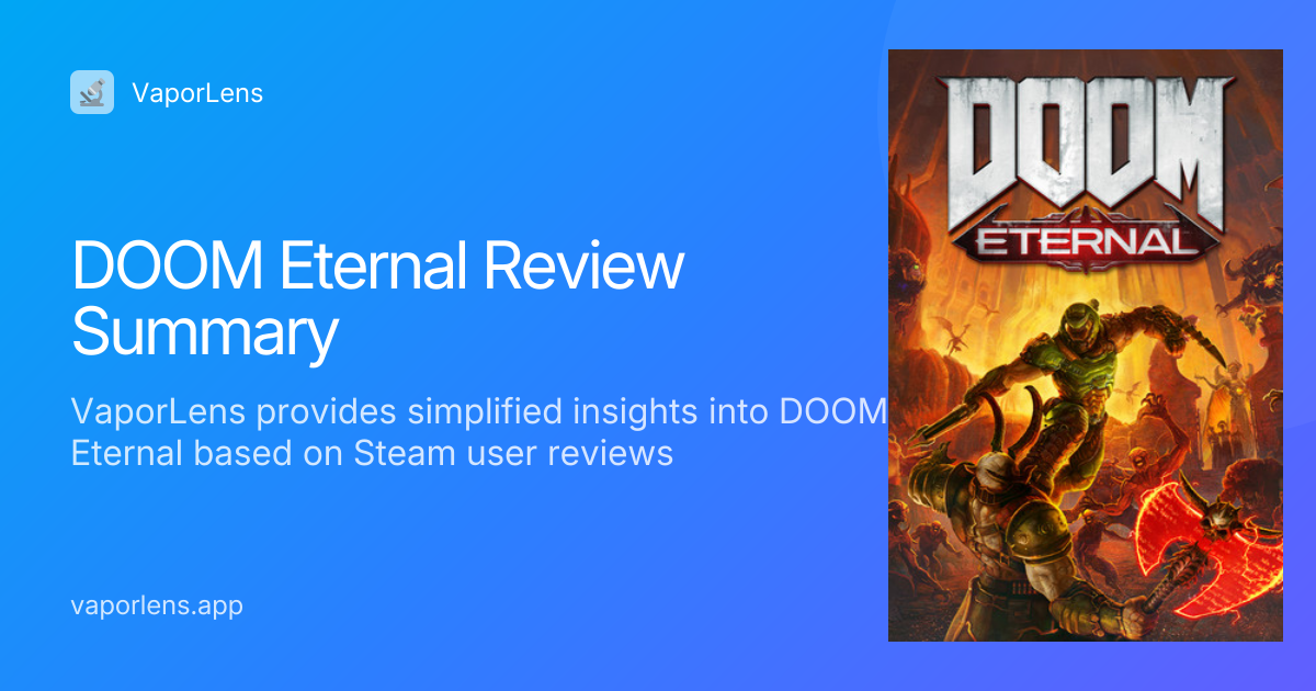 Is DOOM Eternal Worth It? Steam Reviews Analysis | VaporLens