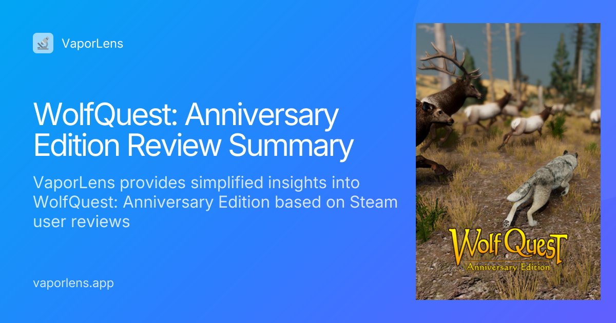 Is WolfQuest: Anniversary Edition Worth It? Steam Reviews Analysis ...