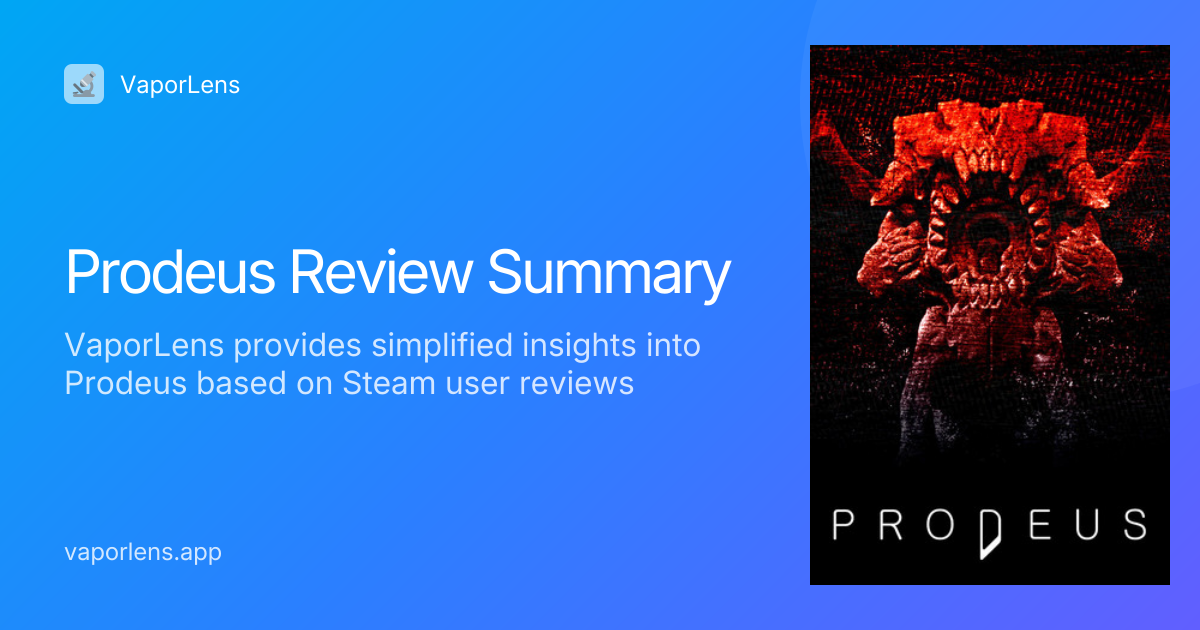 Is Prodeus Worth It? Steam Reviews Analysis | VaporLens